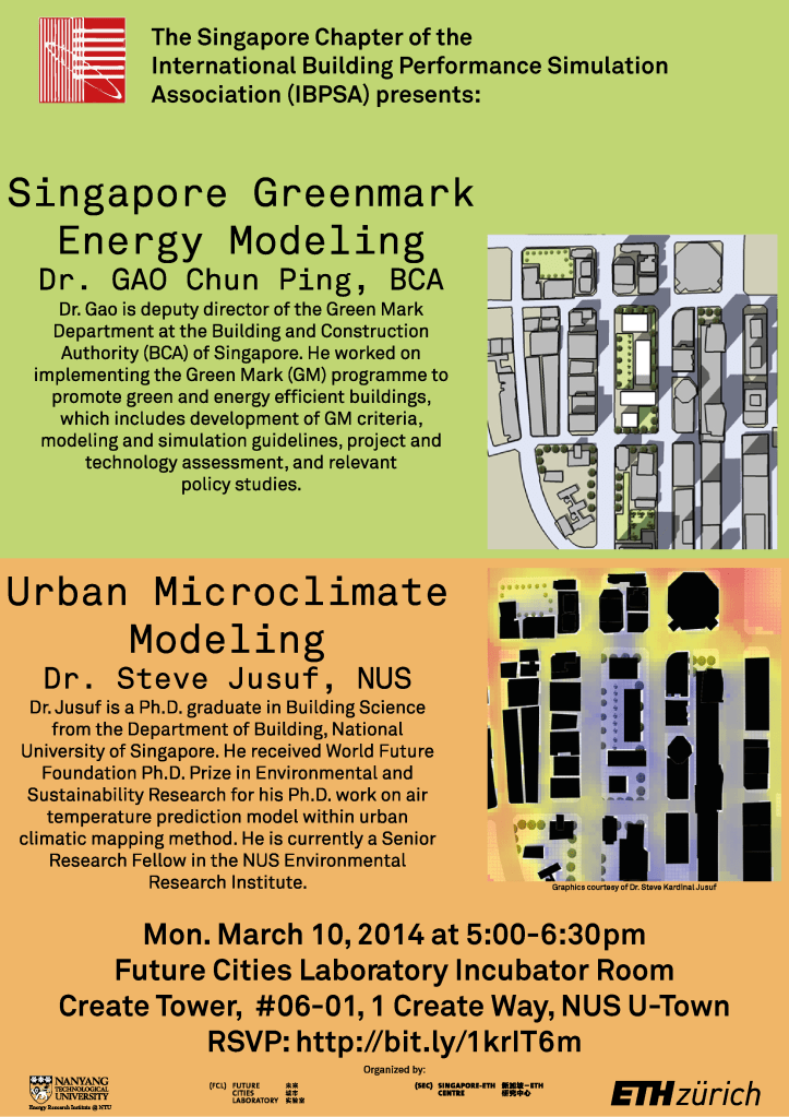 Upcoming event on March 10: Modeling for Greenmark and Urban ...